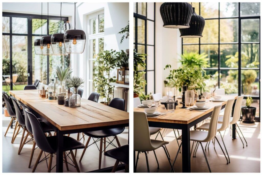 Comment aménager une salle à manger avec une grande table familiale ...